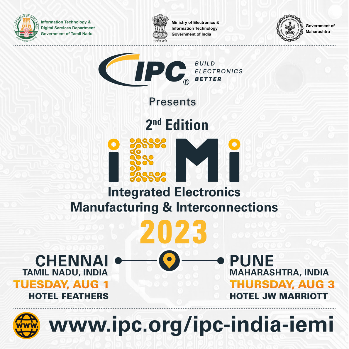 IEMI events at Chennai (Aug 1) & Pune (Aug 3)-TPCA台灣電路板協會